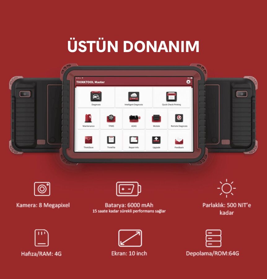 Thinkcar Thinktool MASTER Arıza Tespit Ve Online Programlama Cihazı